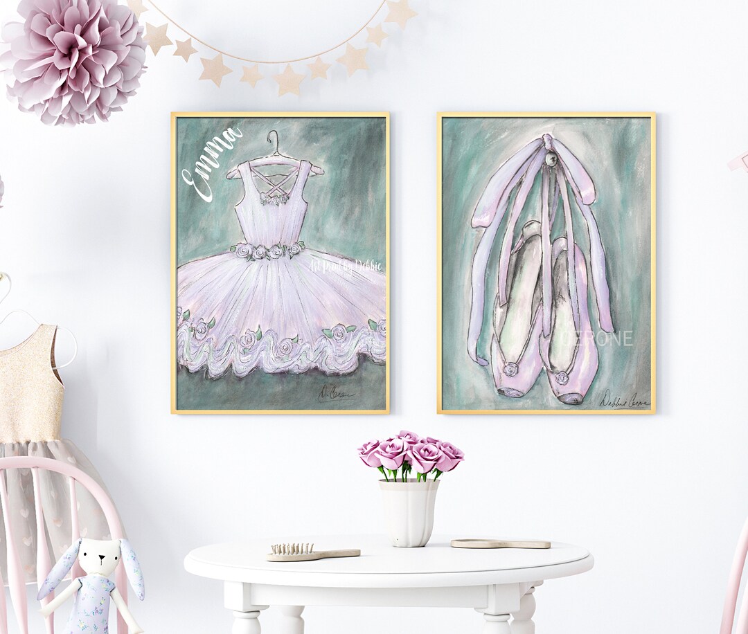Ballet Art Prints, Ballerina Wall Art, Gift for Dancer Girl, Lavender ...