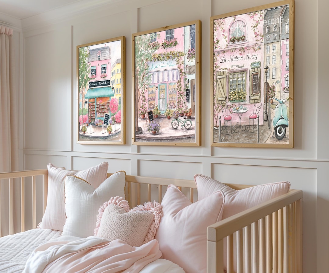 Parisian Nursery Prints, Personalized Girls Names, Laduree Patisserie ...