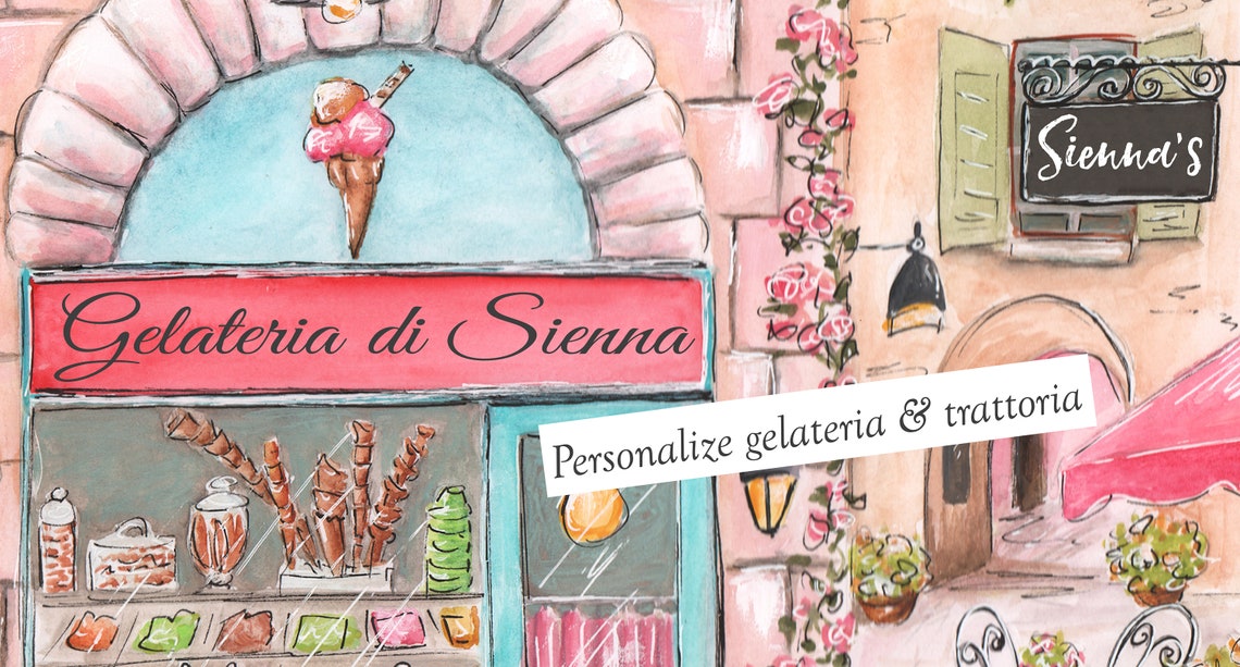 Florence Italy Watercolor Print Personalized Italy Gift - Etsy