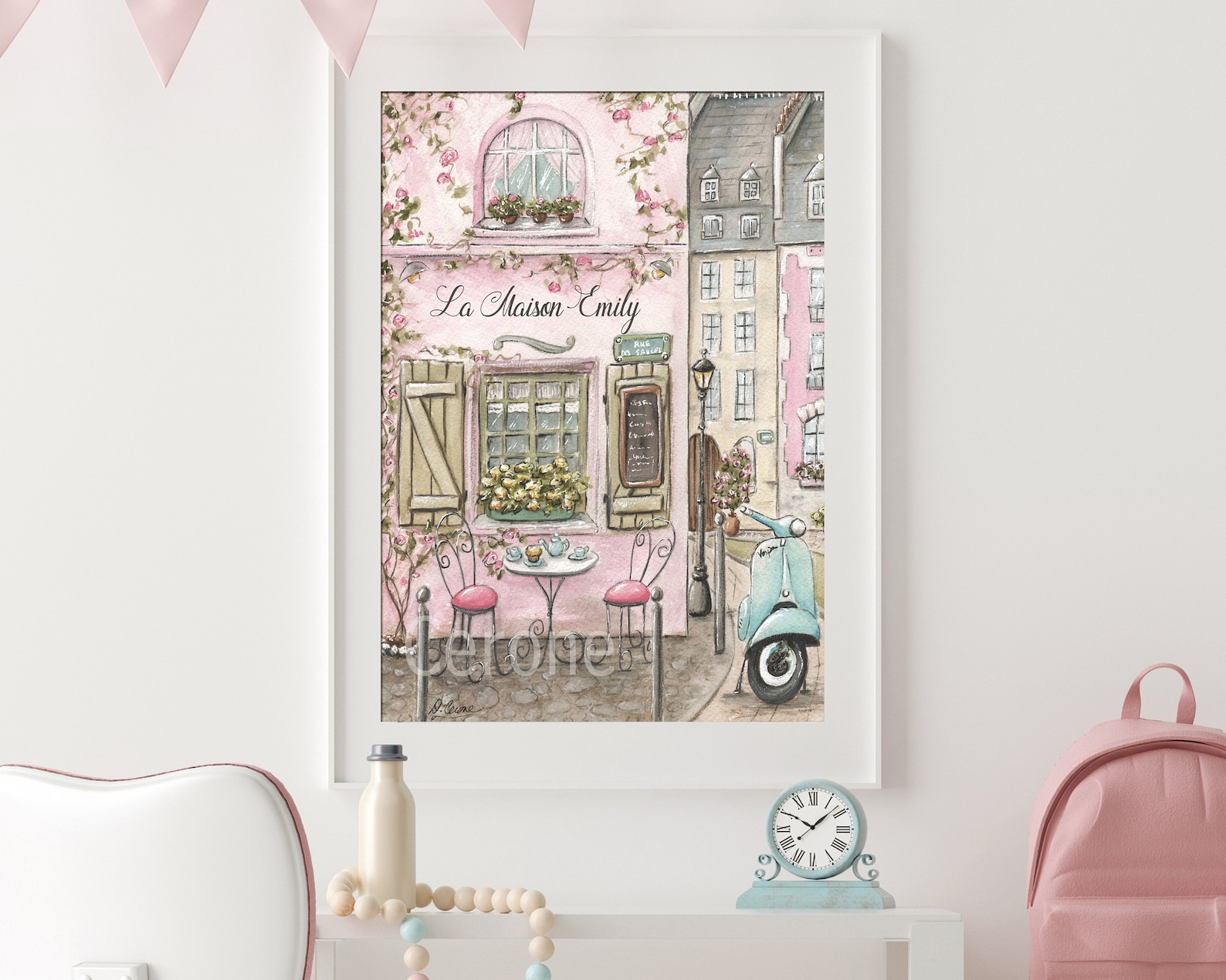 Parisian Art Prints Personalized, France Home Decor, Paris Gallery Wall ...