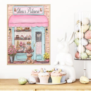 Paris Storefront, Personalized Laduree Print French Patisserie, Macaron ...