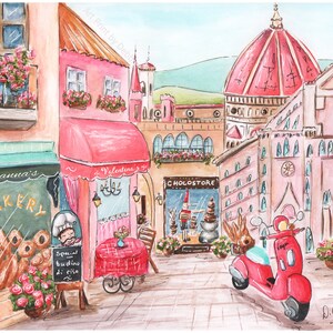 Italian Girls Teen Bedroom Decor Nursery Room Prints, Set of 4 ...