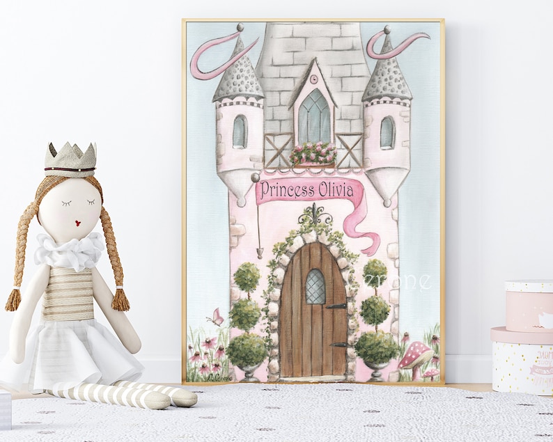 Fairy Princess Watercolor Art Prints, Enchanted Forest Nursery Decor - Etsy