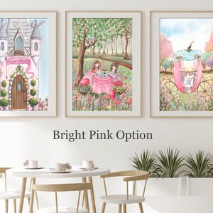 Princess Nursery Decor, Personalized Nursery Artwork, Princess Castle ...