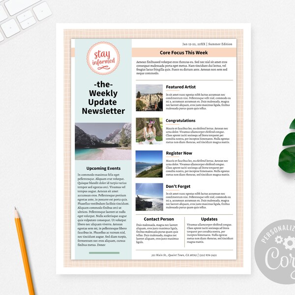 Family Reunion Newsletter Template - Etsy