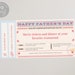 Editable Father's Day Gift Voucher Template, Printable Ticket Voucher ...