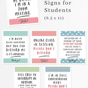 Do Not Disturb Signs / Printable Dorm Door Sign / Set of 6 / Students ...