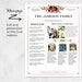 Fall Winter Newsletter Template Two Pages With Photos / Editable Office ...