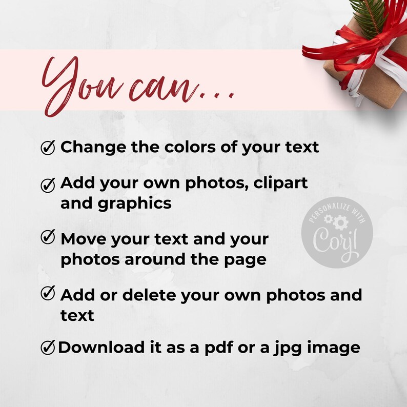 Scrapbook Style Christmas Newsletter Template: Family Year in Review ...