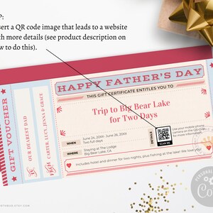 Editable Father's Day Gift Voucher Template, Printable Ticket Voucher ...
