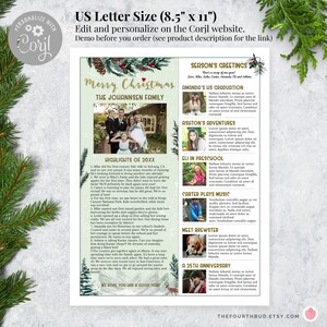 Elegant Family Christmas Letter Template US Letter With Photos ...