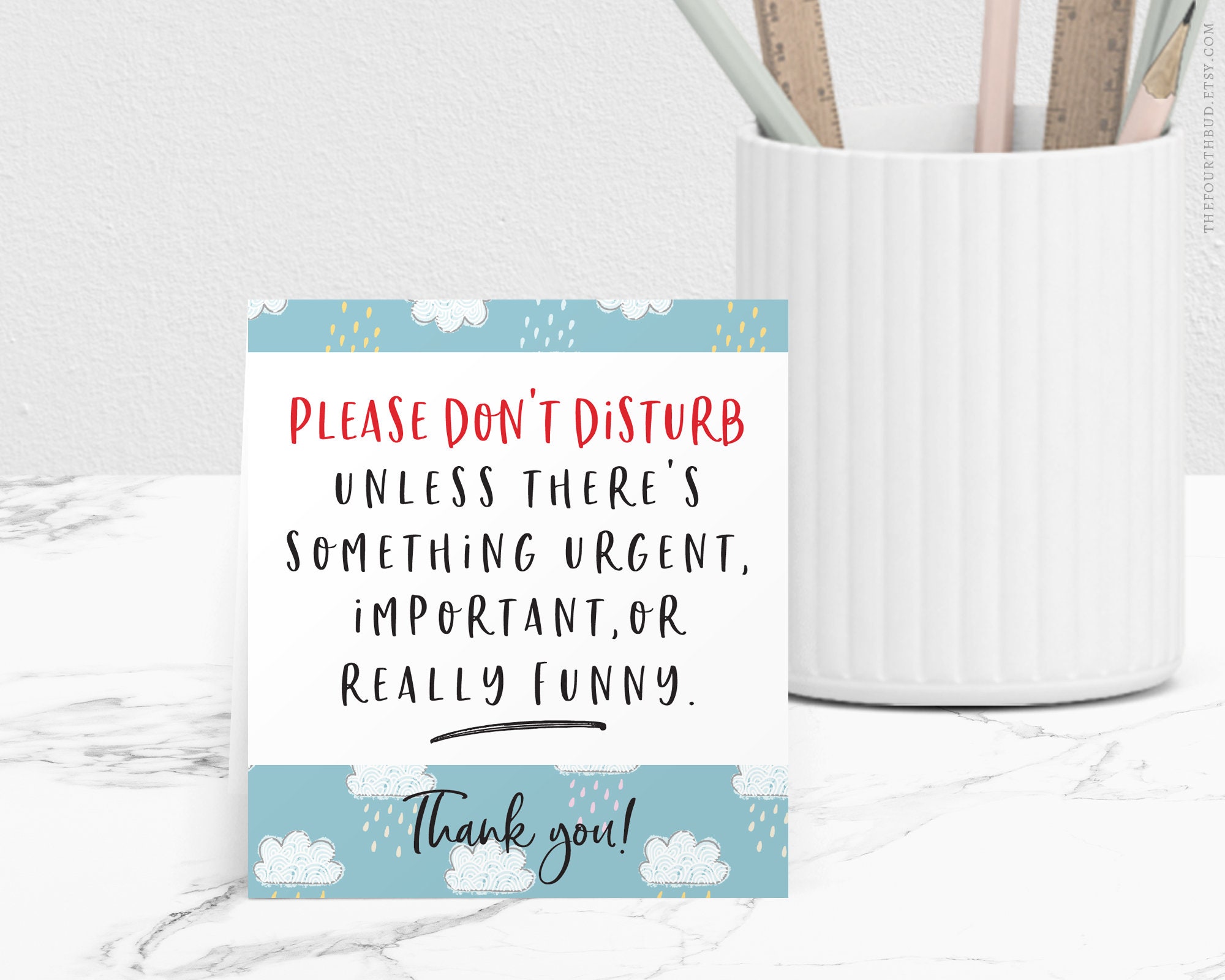 Do Not Disturb Desk Sign for Students / Printable Table Tents / Set of ...