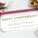 Happy Anniversary Gift Certificate Template / Elegant Aniversary Coupon ...