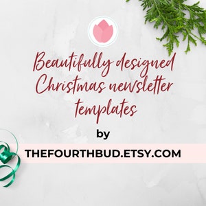 Fun Family Christmas Newsletter Template One Page US LETTER / Editable ...