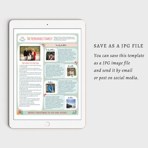 Family Christmas Newsletter Template Bundle With 7 Layouts - Editable ...