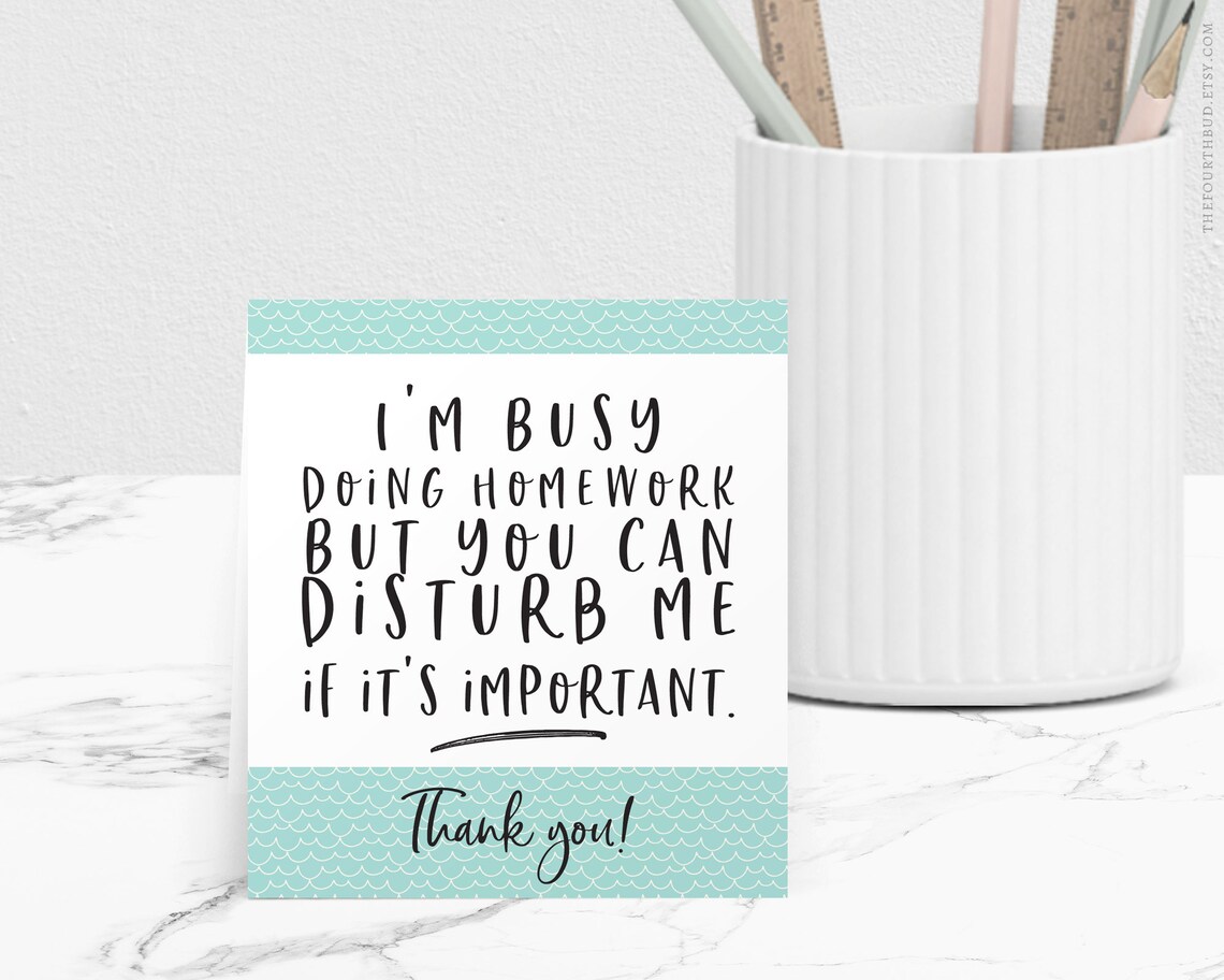 Do Not Disturb Desk Sign for Students / Printable Table Tents - Etsy