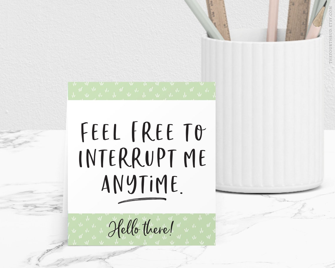 Do Not Disturb Desk Sign for Students / Printable Table Tents - Etsy