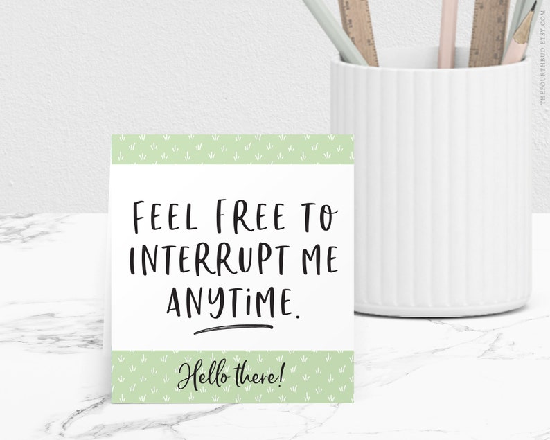 Do Not Disturb Desk Sign for Students / Printable Table Tents / Set of ...