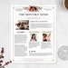 Fall Winter Newsletter Template One Page With Photos / Editable Office ...