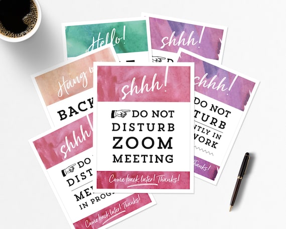 Do Not Disturb Door Sign Printable / Digital Download Work at | Etsy