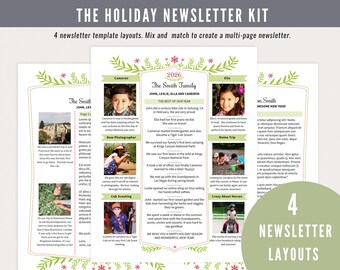 December PTO PTA Newsletter Editable Christmas Events Flyer - Etsy