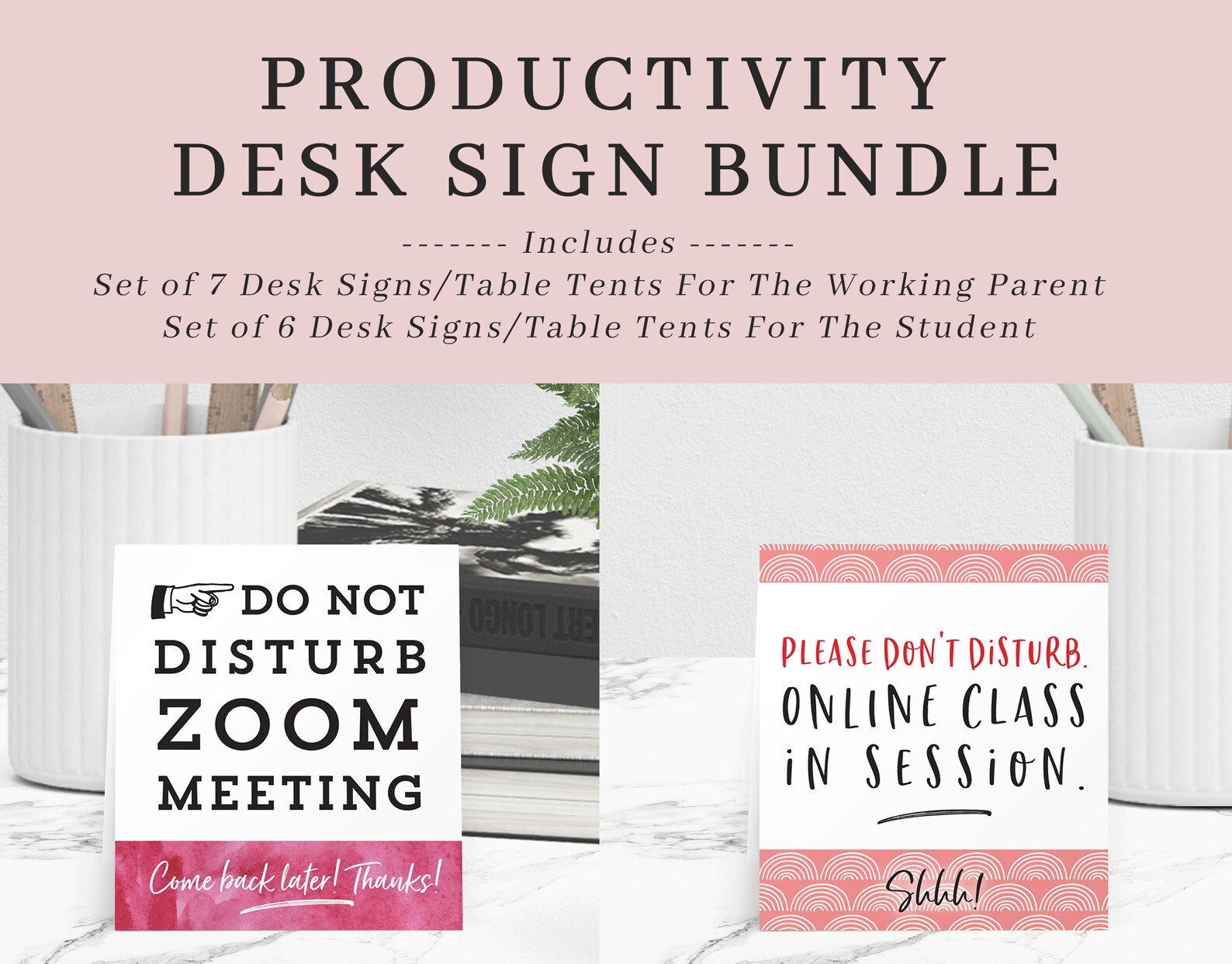 Do Not Disturb Desk Sign BUNDLE / Table Tents / Printable / Virtual ...