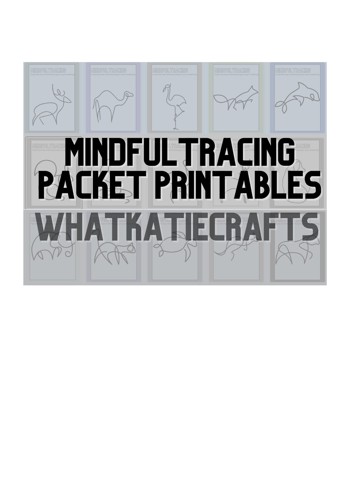 PRINTABLE PDF Mindful Tracing Exercises 15 Pages Easy - Etsy