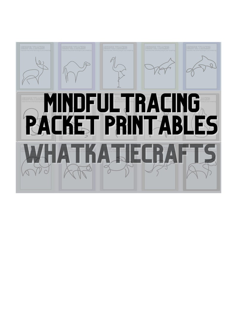 PRINTABLE PDF Mindful Tracing Exercises 15 Pages Easy - Etsy
