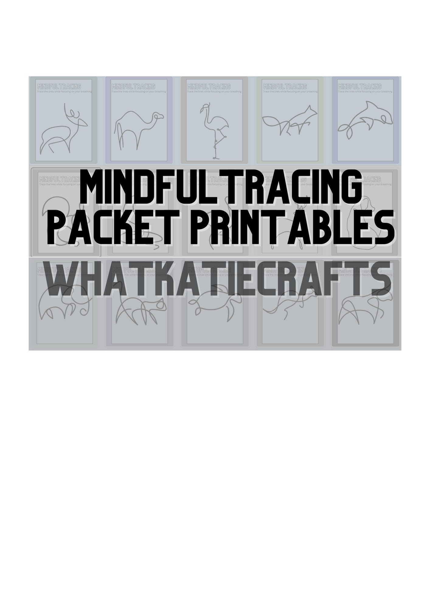PRINTABLE PDF Mindful Tracing Exercises 15 Pages Easy - Etsy
