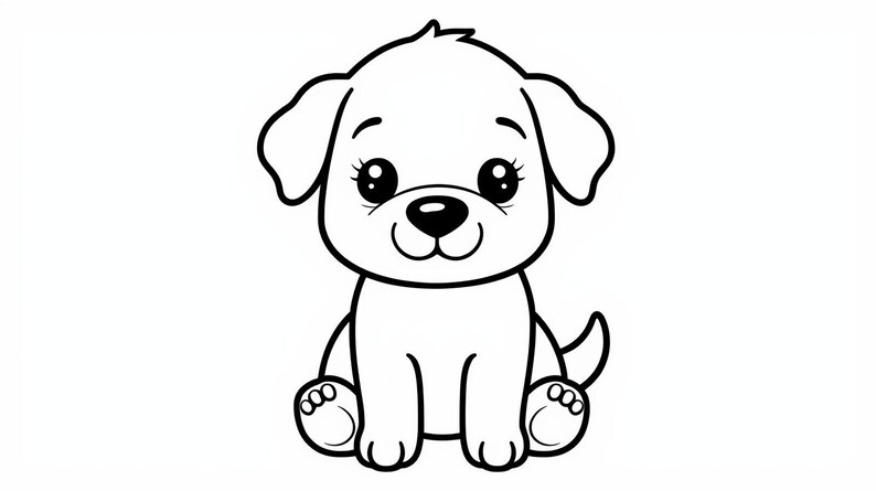Puppy Coloring Pages for Kids – Printable Dog Activity Sheets (A4 PDF ...