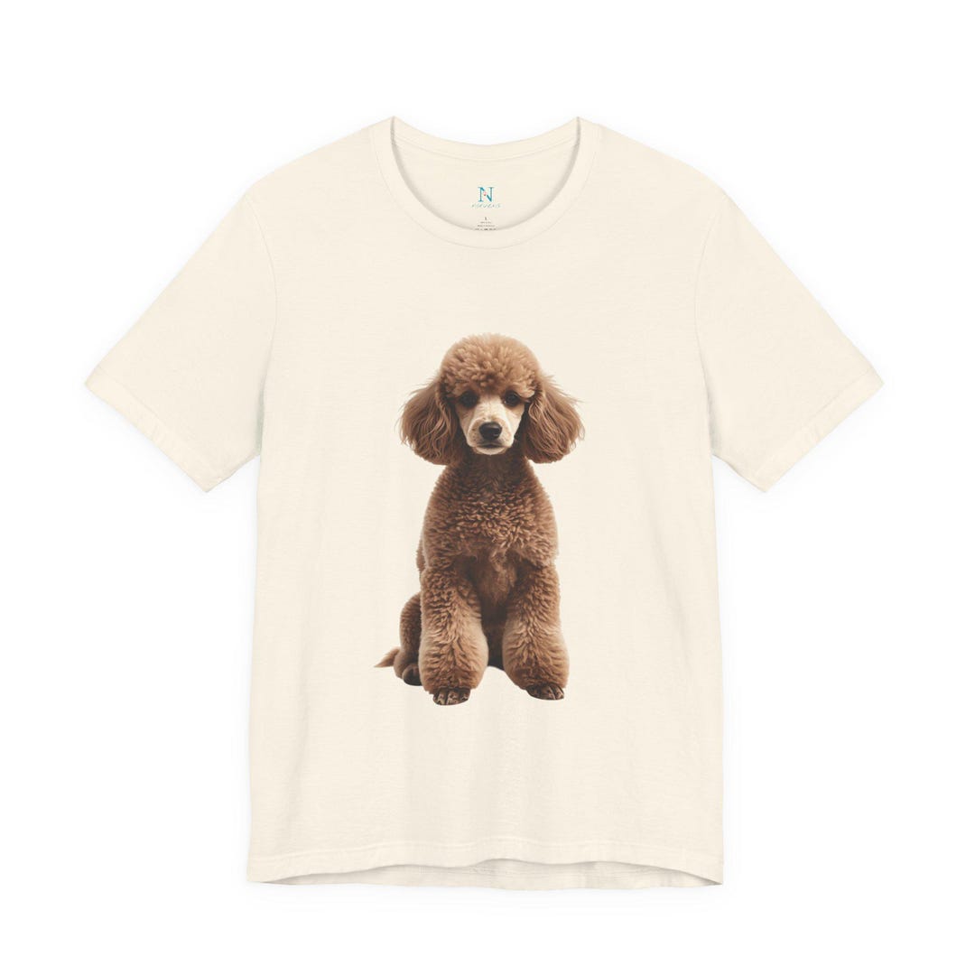 Poodle Puppy T-shirt, Realistic Cute Dog Photo Tee, Dog Lover Gift, Pet ...