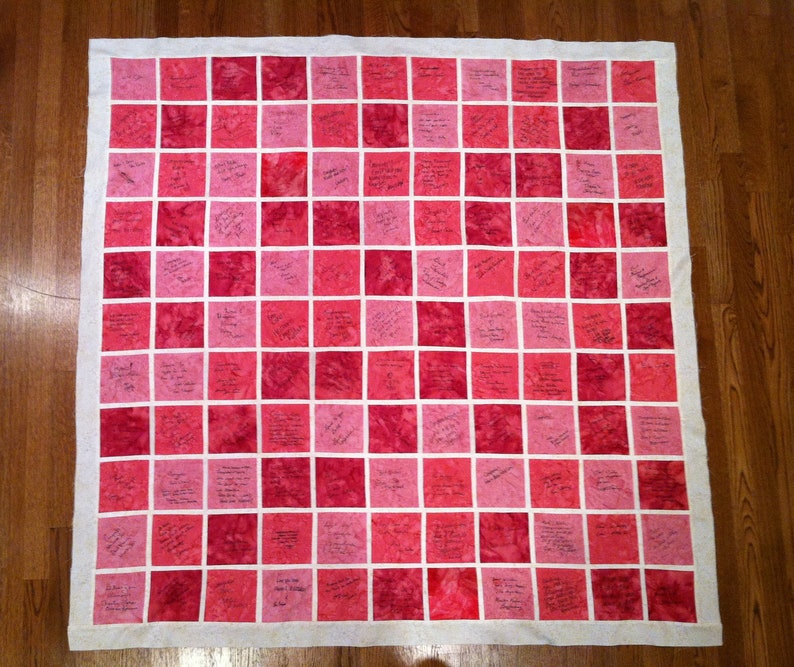 Wedding Signature Guest Book Quilt, Custom Made - Etsy