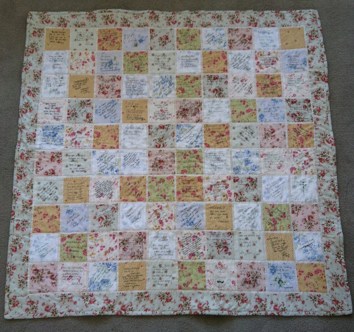 Wedding Signature Guest Book Quilt, Custom Made - Etsy