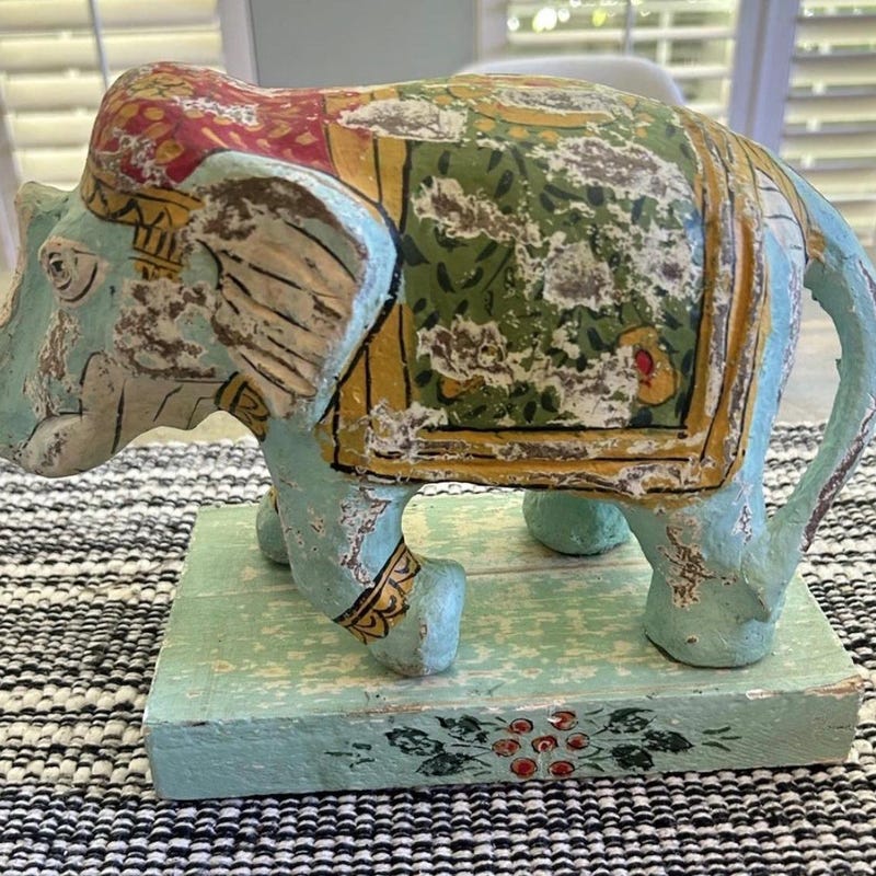 India Wood Animal Figurines - Etsy