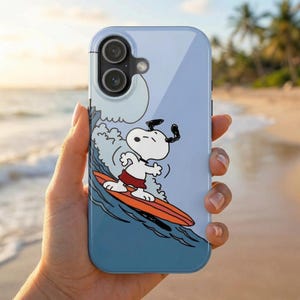 Snoopy Surfing Phone Case - Etsy