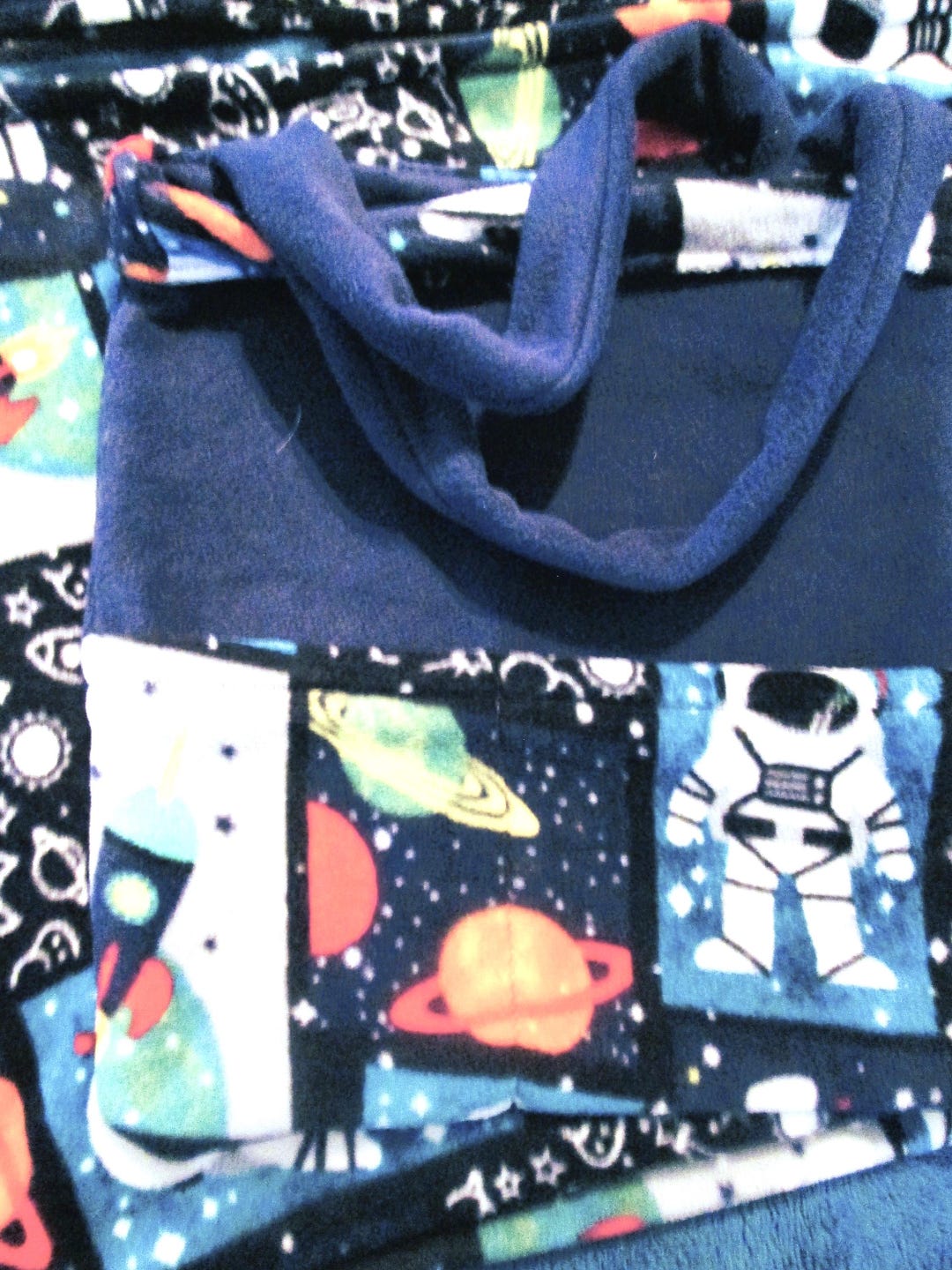 Solar System Astronaut Spaceship LARGE Travel Blanket and Tote Bag Gift ...