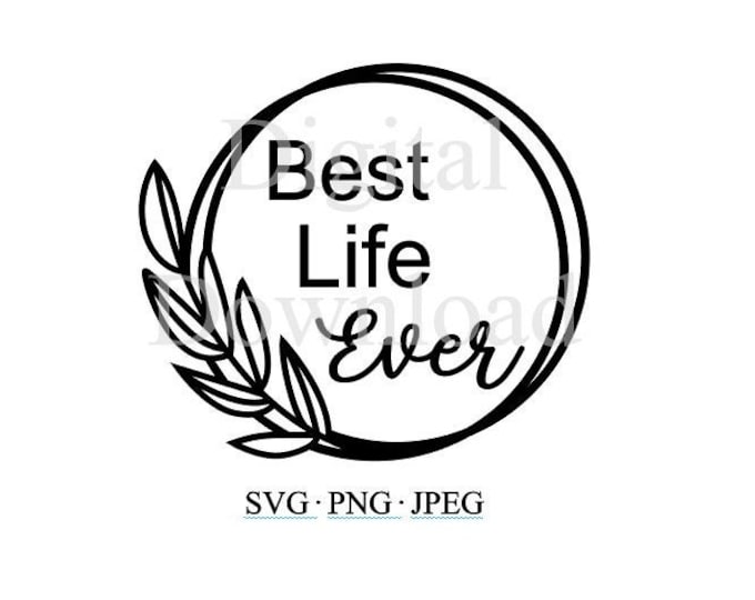 Best Life Ever Ever Digital Stickers, 58 Sticker Set, Precropped ...