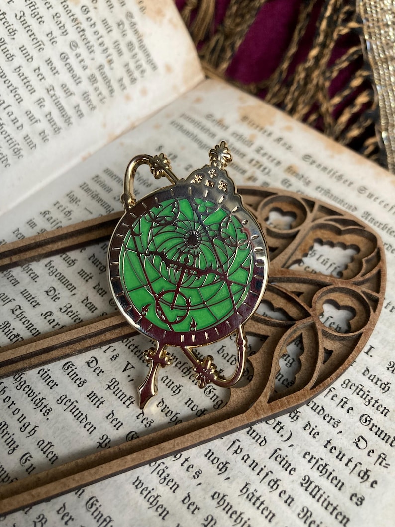 Alchemist’s Astrolabe in Green Enamel Pin From the Gothic Enamel Pin ...