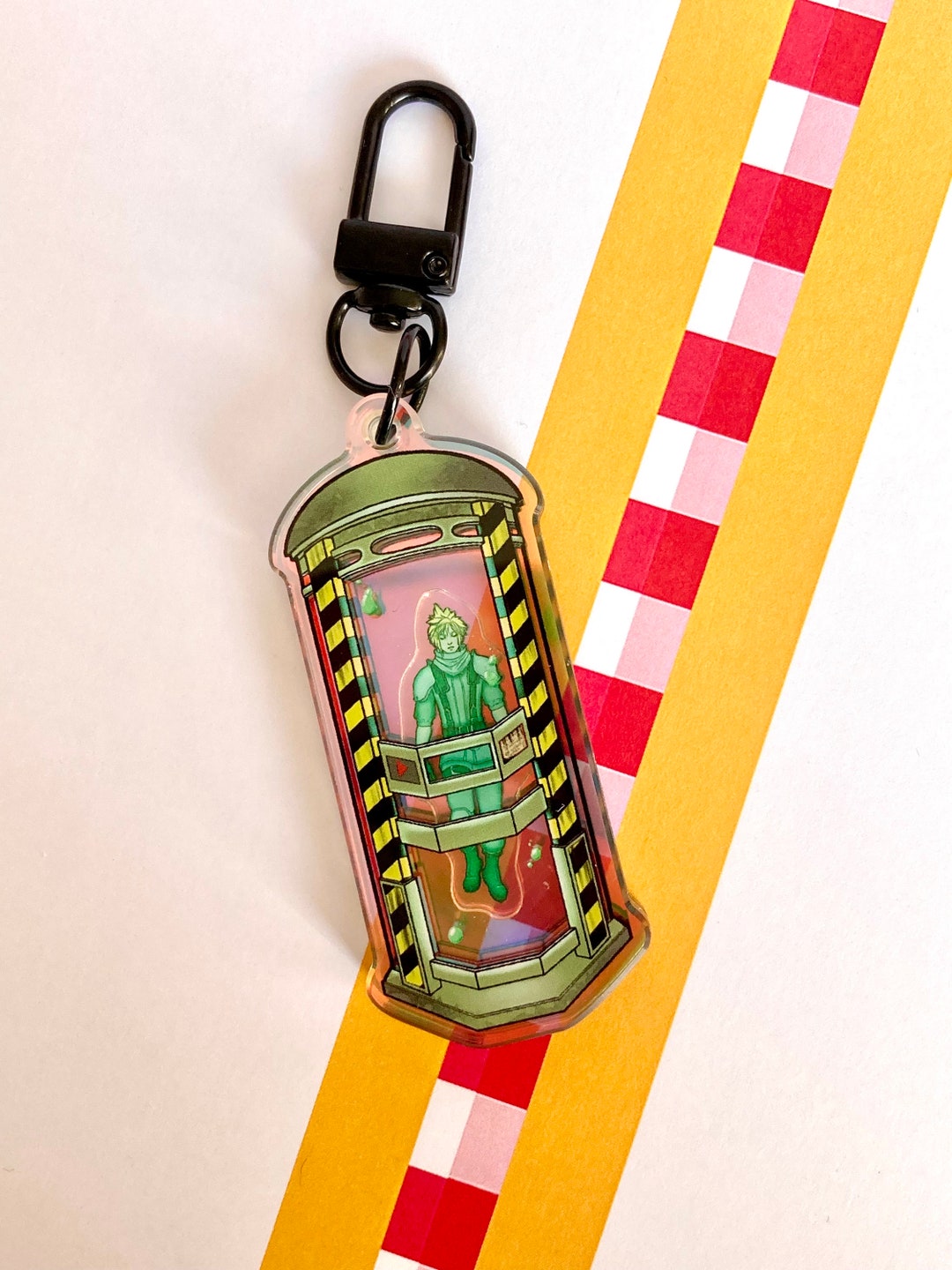 Cloud Strife FFVII Crisis Core Rebirth Shaker Keychain Charm - Etsy