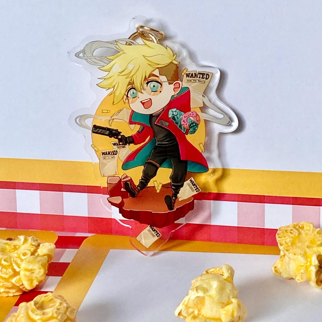 Vash the Stampede Trigun Stampede Keychain Charm - Etsy