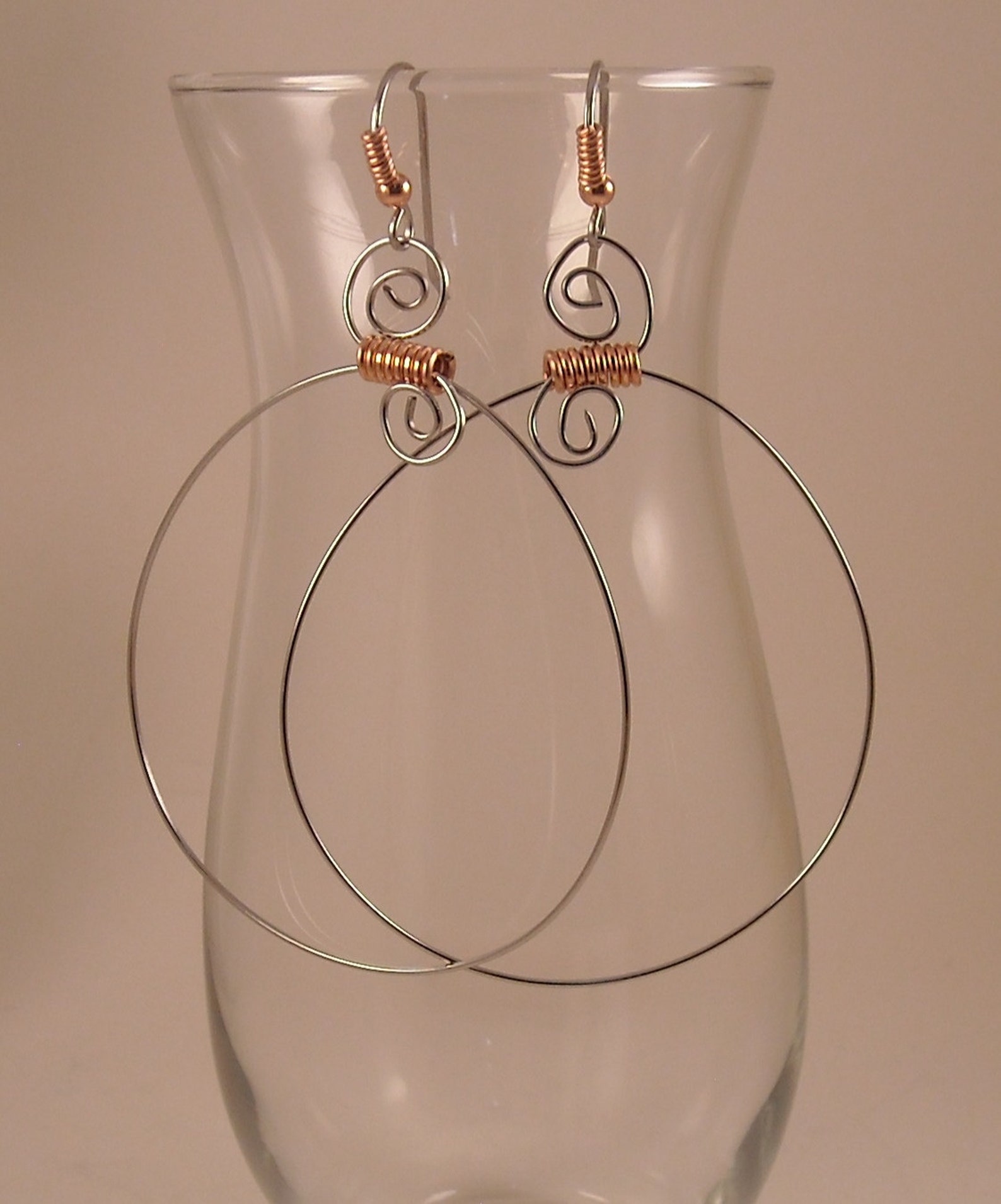 Large Free Formed Stainless Steel Hoops Natural Copper Coils - Etsy