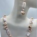 Seashell Jewelry Set Rose Gold Beads Beach Jewelry Glass - Etsy