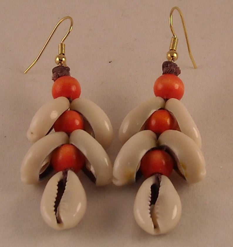 Afrocentric Cowrie Shells African Earrings Tribal Earrings African ...