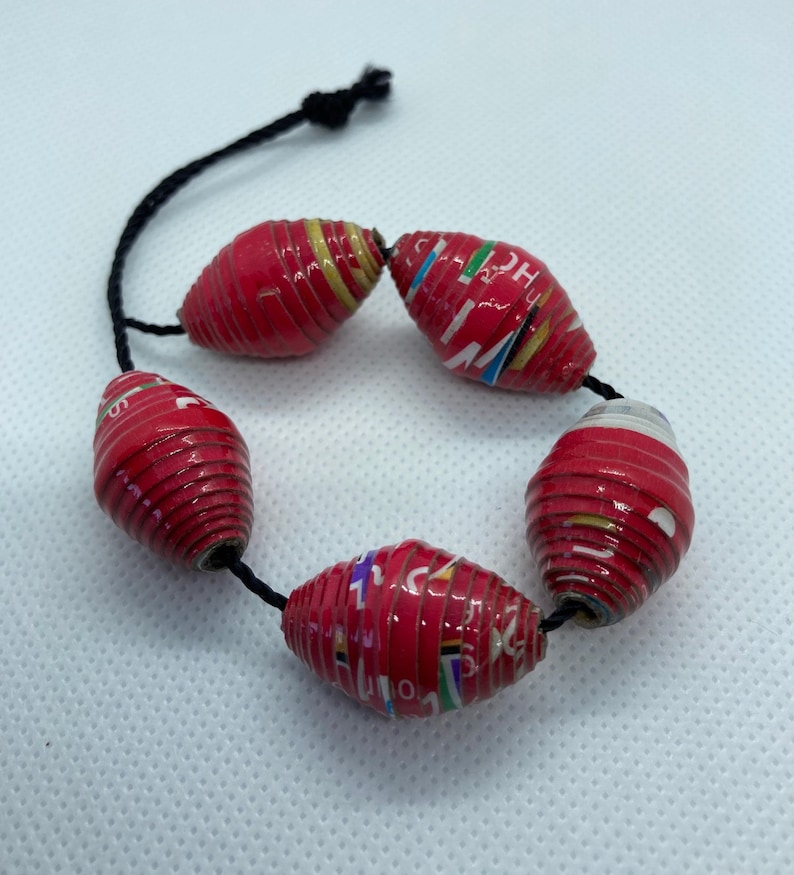 Focal Paper Beads Large Beads Handmade Loose Beads Jewelry Making DIY ...