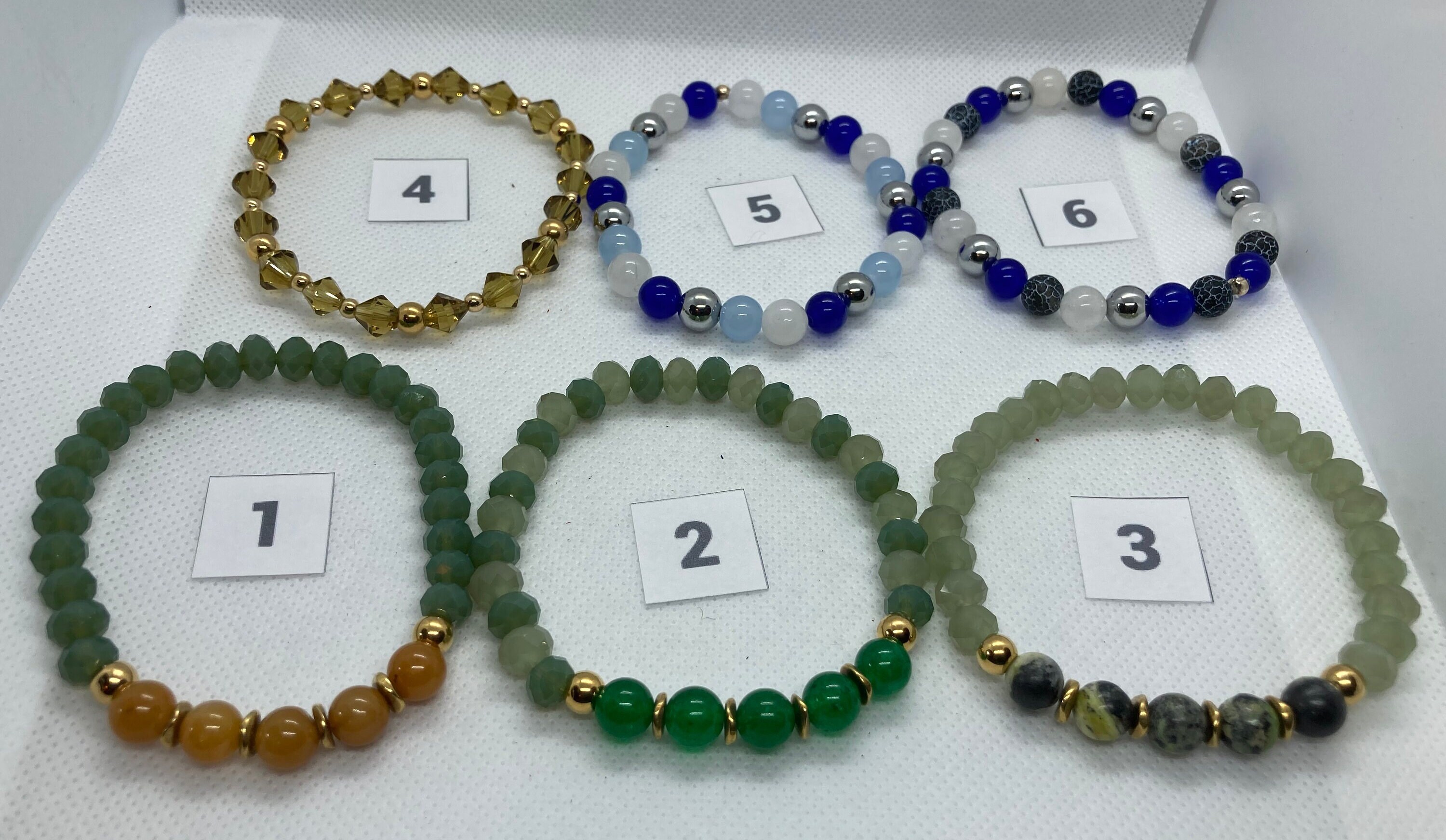 Beaded Stretch Bracelets Gemstone Stretch Bracelet Boho Stretch Beaded ...