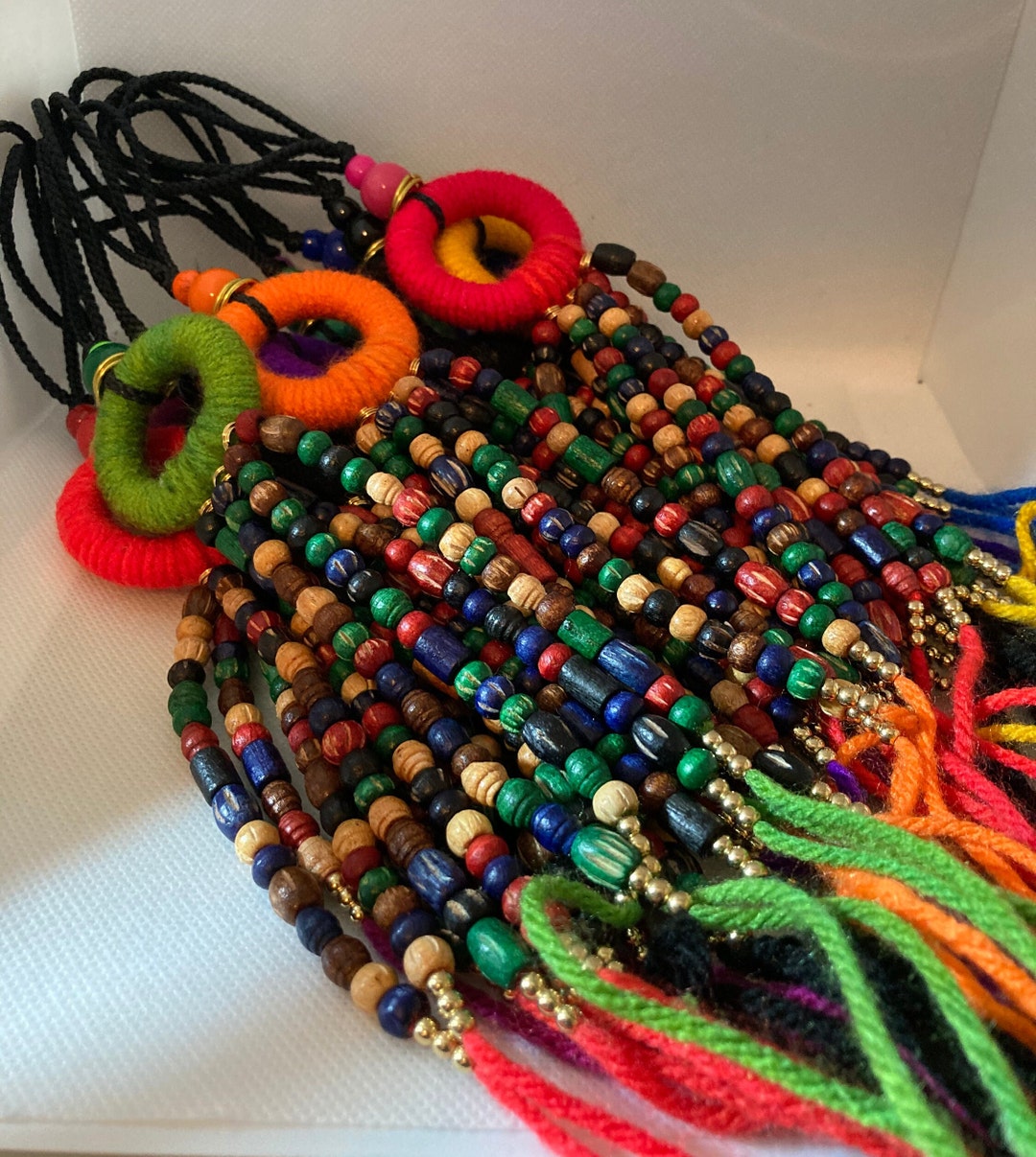 Afrocentric Beaded Home Decor | Set of 12 Shower Curtain Decor | Boho ...