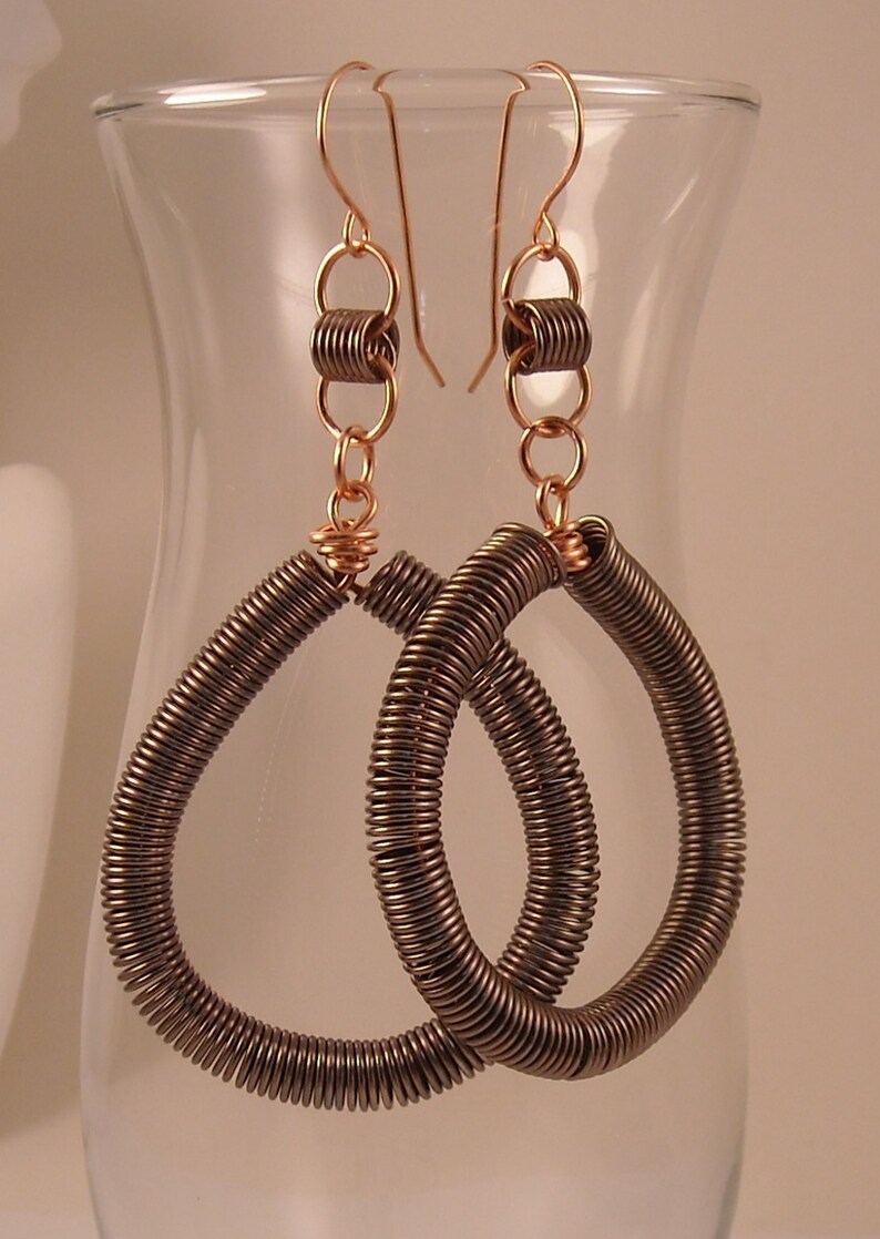 Handmade Wire Coils Hoops Antique Copper Natural Copper Handmade ...