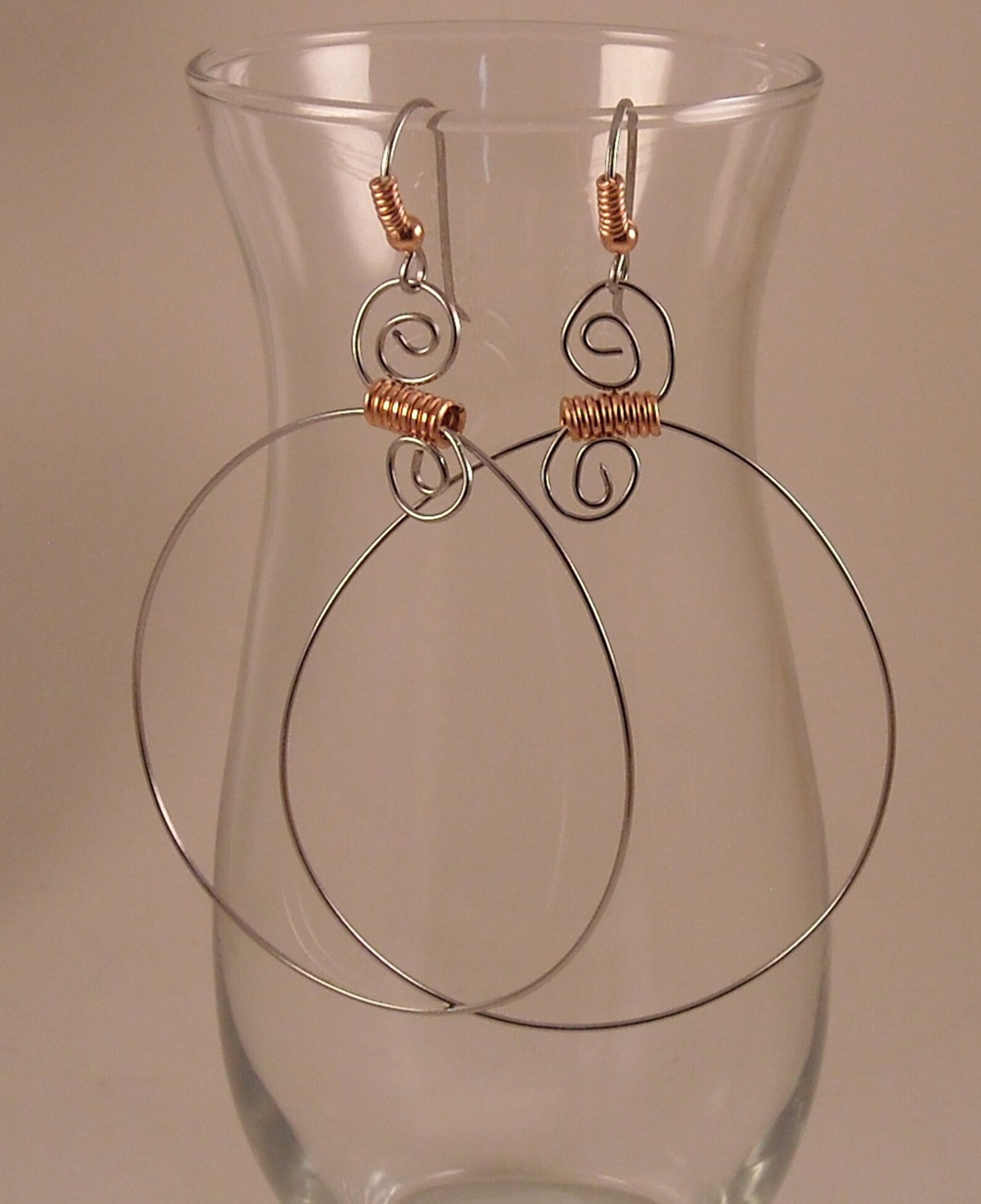 Large Free Formed Stainless Steel Hoops Natural Copper Coils - Etsy