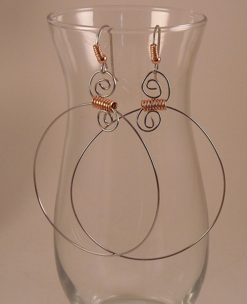 Large Free Formed Stainless Steel Hoops Natural Copper Coils - Etsy
