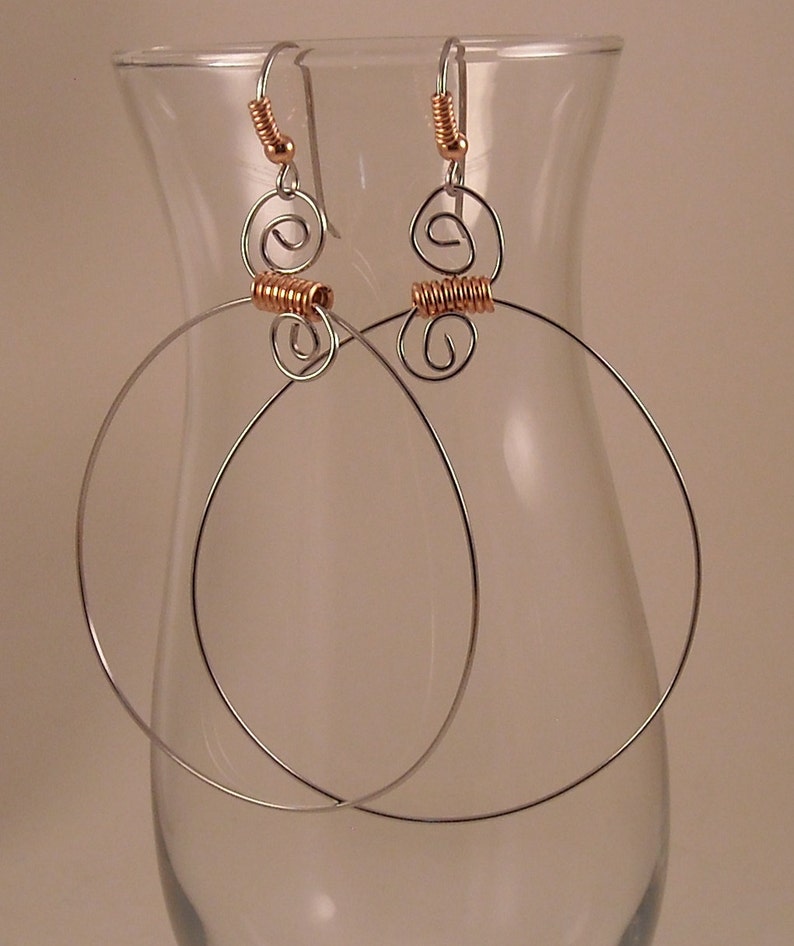 Large Free Formed Stainless Steel Hoops Natural Copper Coils - Etsy